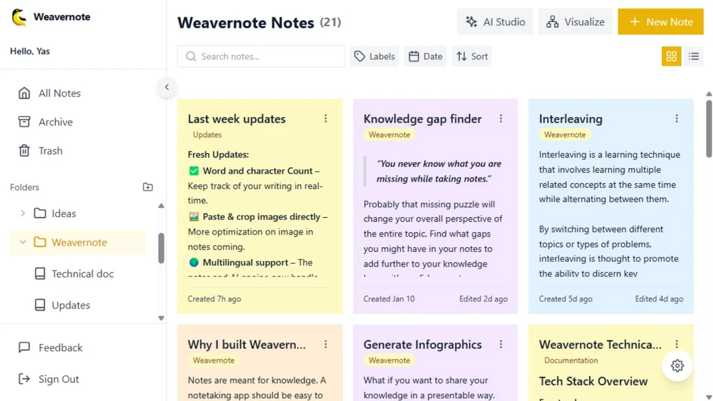Weavernote Review: Simplicity of Google Keep Meets Obsidian's Power ...